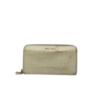 Miu Miu Portefeuille en cuir Pre-owned - Femme - Pre-owned - Blanc - Taille: ONE Size