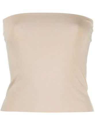 Brunello Cucinelli haut bandeau à design sans bretelles - Tons neutres