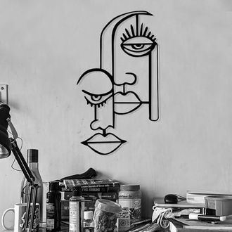 Hanah Home Stylish Black Decorative Metal Wall Accessory, 39 x 68 cm | 100% Metal, 1.2 mm Thickness | Perfect for Modern Home Decor & Unique Wall Art