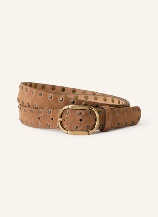 Reptiles House Lederg&uuml;rtel Mit Nieten braun