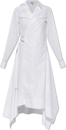 Loewe Asymmetrisches Kleid mit G&uuml;rtel - - Dresses - Damen - Wei&szlig; - XS