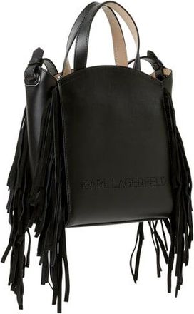 Karl Lagerfeld Sac &eacute;paule &agrave; franges en cuir