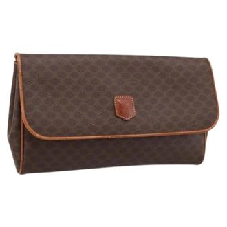 Celine Pre-owned Macadam Canvas Clutch - - Pre-owned - Damen - Braun - ONE SIZE