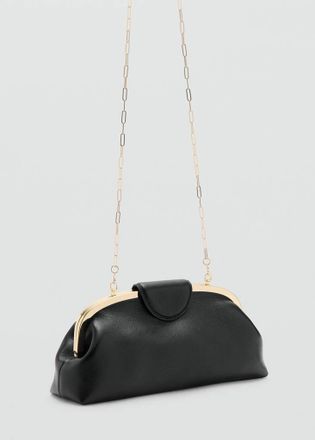 Mango Sac pochette d&eacute;tails m&eacute;talliques noir - Femme - Taille unique - MANGO