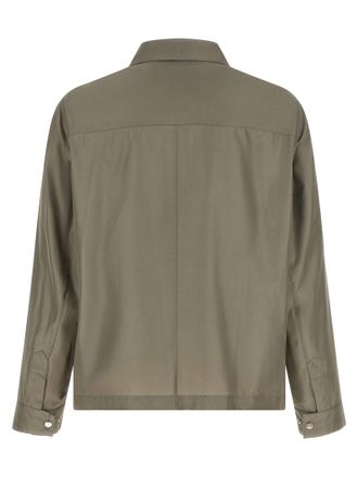 Brunello Cucinelli Water-Resistant Membrane Silk Jacket - Sage green