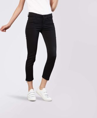 MAC Broeken 7/8-Jeans MAC Dream Chic, Damen, Gr. 32, L&auml;nge 29, schwarz (schwarz, schwarz), Denim/Jeans, Obermaterial: 48% Baumwolle, 48% Polyester, 4% Elasthan, s