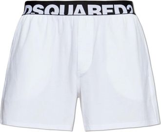 Dsquared2 Homme, Sous-v&ecirc;tements, Blanc, Taille: 2XL Boxer Briefs en Coton avec Logo