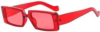 Generic Lunettes De Soleil Carr&eacute;es &Agrave; Petite Monture For Femmes Et Hommes, Id&eacute;ales For Les D&eacute;placements En Ville Ou Plein Air(Red)