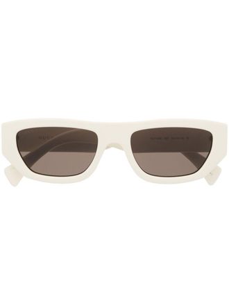 Gucci lunettes de soleil &agrave; monture rectangulaire - Tons neutres