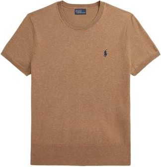Polo Ralph Lauren Pull manches courtes en coton m&eacute;lang&eacute;