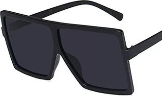 Generic Lunettes de soleil carrées rétro en métal pour hommes et femmes (couleur : A, taille : 1) 2026