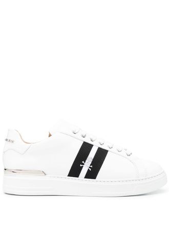 Philipp Plein Sneakers mit Logo-Schild - Wei&szlig;