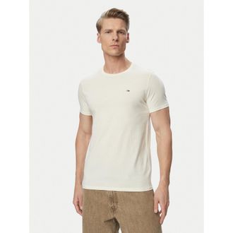 Tommy Jeans T-Shirt DM0DM04411 Creme Slim Fit