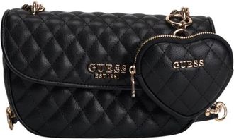 Guess Femme, Sacs, Noir, Taille: ONE Size Sac bandouli&egrave;re matelass&eacute;
