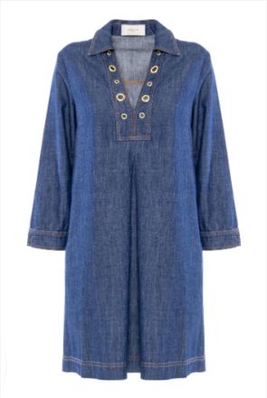 Nenette Femme, Robes, Bleu, Taille: 40 FR Robe Tunique Polyvalente