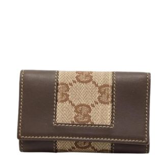 Gucci Pre-owned Canvas Schl&uuml;sselhalter - - Pre-owned - Damen - Braun - ONE SIZE