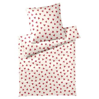 Elegante Mako-Satin Bettw&auml;sche Cherie Himbeerrot 1 Bettbezug 135 x 200 cm + 1 Kissenbezug 40 x 80 cm