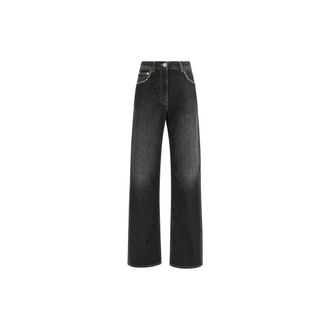 Versace Verzierte High-Waist Regular Jeans - - Jeans - Damen - Schwarzk - W27