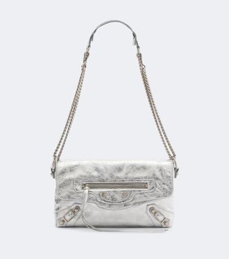 Balenciaga Metallic Schultertasche Le City aus Leder