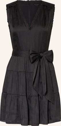 Ted Baker Satinkleid Otiana Mit Rüschen schwarz