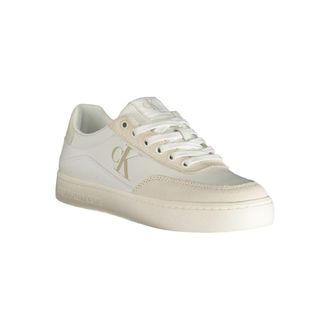 Calvin Klein Logo-Embroidered Low-Top Sneaker - White