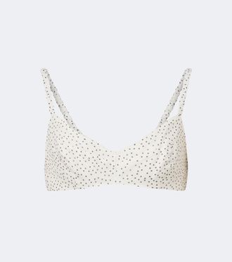 Sir. Brassi&egrave;re en soie &agrave; pois