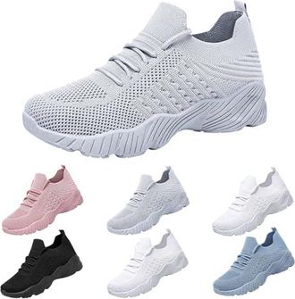Generic Chaussures de course pour femme - Tennis et marche - En maille respirante - Antid&eacute;rapantes - L&eacute;g&egrave;res - D&eacute;contract&eacute;es - Entra&icirc;nement physique - Avec so
