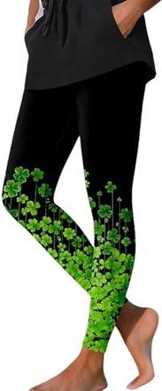 Generic St Legging pour femme - Taille haute - Legging anti-roulis - Legging de yoga - Legging de loisirs - Pantalon de yoga - Manches longues, vert, XXL