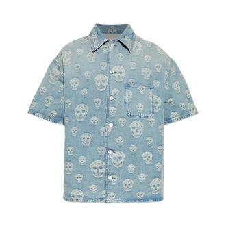 Alexander McQueen Herren, Shirts, Blau, LGr&ouml;&szlig;e