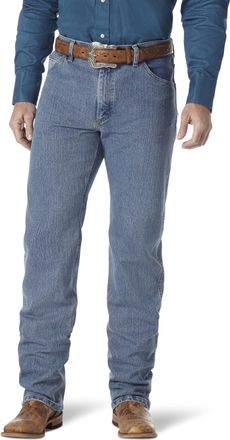 Wrangler Mens Premium Performance Cowboy Cut Reg Jean, Stone Bleach, 30W x 34L