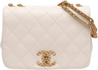 Chanel Sac bandouli&egrave;re vintage doccasion - Femme - Pre-owned - Beige - Taille: ONE Size