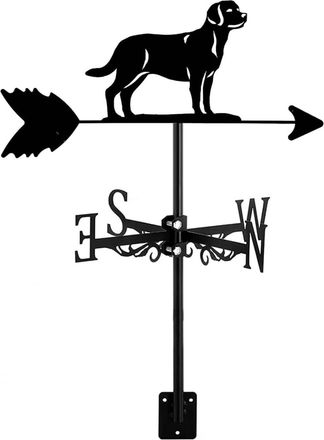 Generic Windfahne aus Metall und Edelstahl, Bauernhofmotiv, Gartendekoration, Wetteranzeiger, Messinstrument, Dachmontage - Labrador Retriever