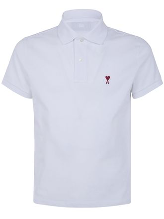 Ami Red Ami De Coeur Polo Shirt