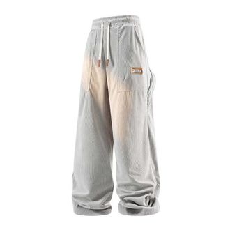 Generic Pantalon de surv&ecirc;tement ample en polaire thermique d&eacute;contract&eacute; pour homme - En coton uni - Confortable - Activit&eacute;s de plein air - Pantalon de travail 