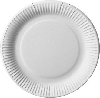 Papstar 1 Karton = 5x100 Teller, Pappe rund Ø 23 cm Weiss extra stark 11181
