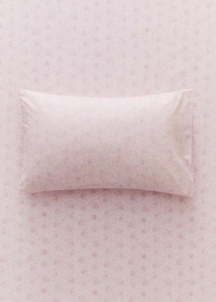 Mango Taie doreiller berceau percale de coton fleurs 30x50 rose pastel - Home - 30x50cm - MANGO HOME