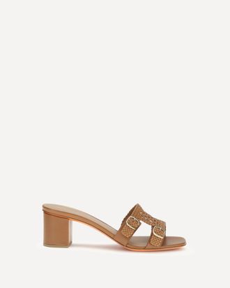 Santoni Woven Didi leather Sandals Female 38.5