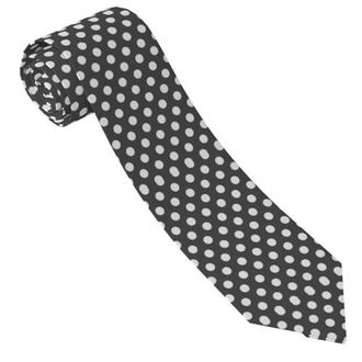 Generic Imprimé À Pois Gris Foncé Cravate Homme Élégante Cravate Classique Cravatte Pour Affaires Fêtes Scolaires
