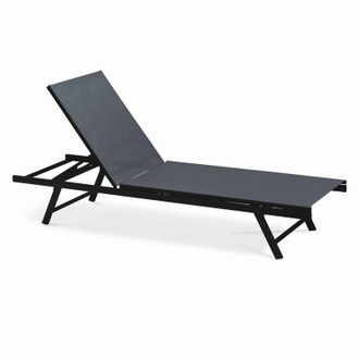 Oviala Bain de soleil en acier gris