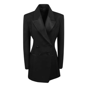 Givenchy Schwarze Smokingjacke mit plissiertem R&uuml;cken - - Jackets - Damen - Schwarzk - XS