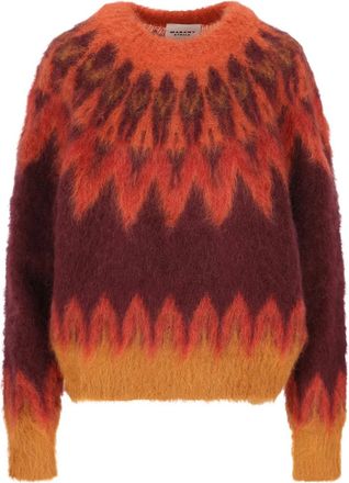 Isabel Marant pull Natania à motif flammes - Orange