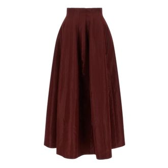 Alberta Ferretti Asymmetrischer Maxirock mit Eins&auml;tzen - - Skirts - Damen - Rot - L