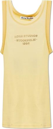 Acne Studios Femme, Tops, Jaune, Taille: 36 FR Sprayed Logo Tank Top