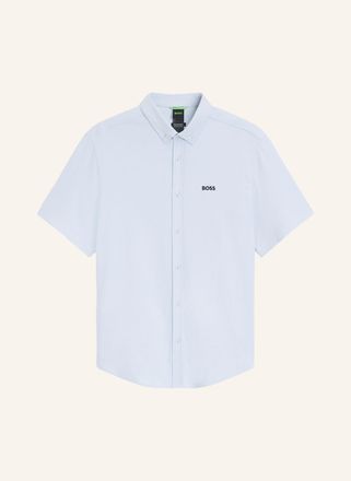 HUGO BOSS Kurzarm-Hemd St_Motion S Regular Fit Aus Jersey blau