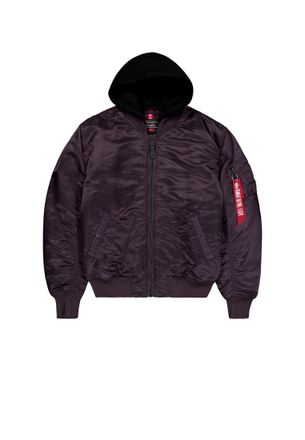 Alpha Industries MA-1 Zip Hood Back Embroidery Bomber Jacket