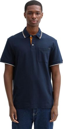 Tom Tailor Herren Piqué Poloshirt mit Brusttasche, 10668 - Sky Captain Blue, M