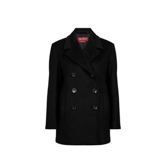 Max Mara Veste droite boutonn&eacute;e en laine
