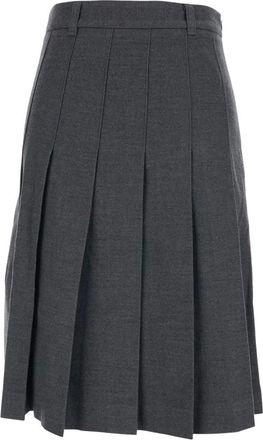 Dunst Femme, Jupes, Gris, Taille: 40 FR Jupe Midi Pliss&eacute;e