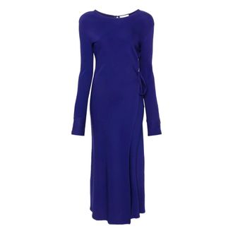 Forte_Forte Stretch Cady Crepe Wickelkleid - - Dresses - Damen - Blau - M