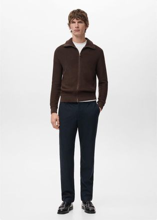 Mango Slim-Fit-Flanellhose nachtblau - Herren - 38 - MANGO MAN